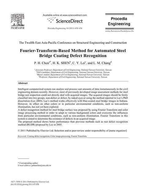 Pdf Fourier Transform Based Method For Automated Steel Bridge Coating