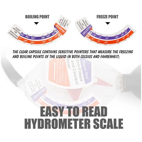Antifreeze And Coolant Rapid Tester Battery Hydrometer Acid Quality Analyzer Density Tool Tester