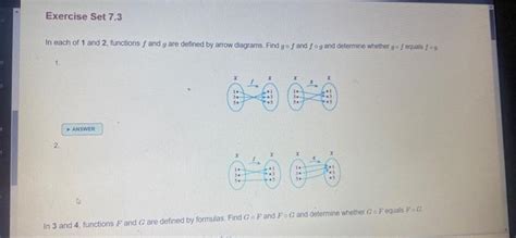 Solved Exercise Set 73 In Each Of 1 And 2 Functions And G