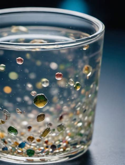 Photo Of Microplastics Or Tiny Plastic Particles In A Glass Of Water