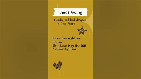 James Gosling Shrots Java James Godling Privatecode Pvtcode Youtube