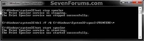 print spooler queue clear and reset tutorials
