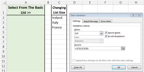 Data Validation List To Automatically Update Source Range The Jaytray