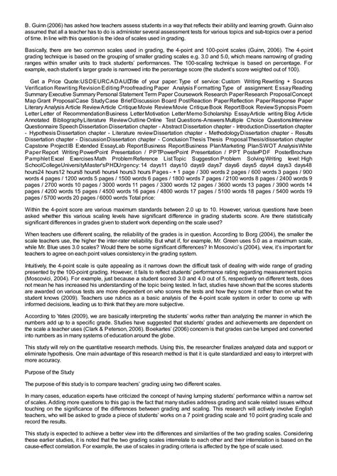 Solution Grading Scales Analysis Studypool