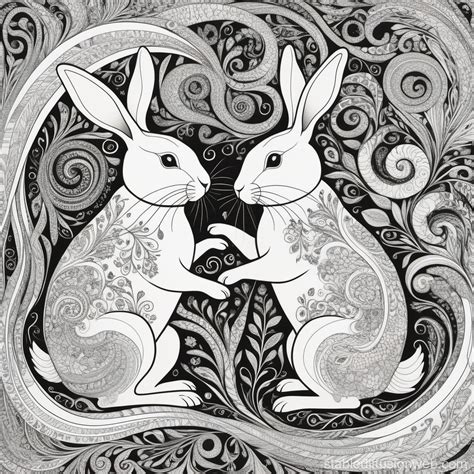 Rabbits Playing In Monochrome Stable Diffusion Online