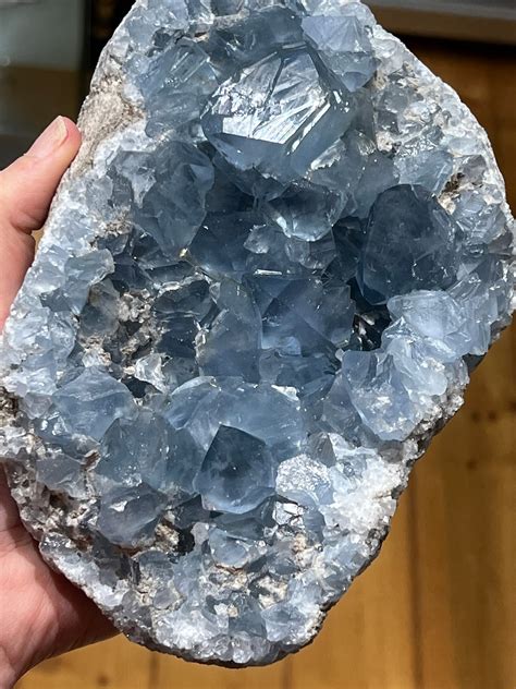 Stunning Celestite Celestine Geode From Sakoany Madagascar Xlc