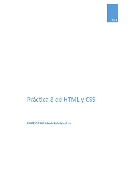 practica 8 de html y css pdf