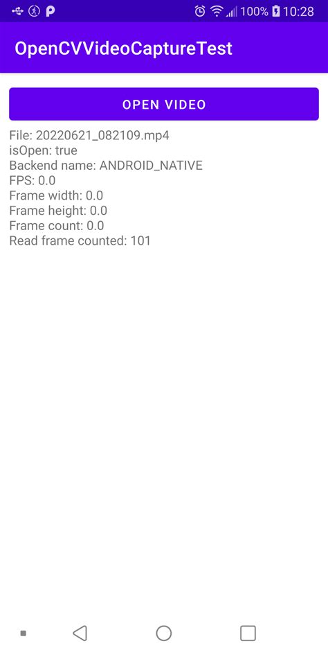 Android Videocapture Get Properties On Videofile Are Always 0 · Issue 22198 · Opencvopencv