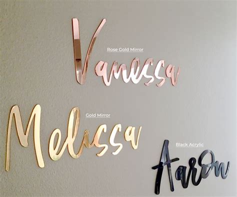 Acrylic Custom Script Name Plaque Sterling Laser Designs