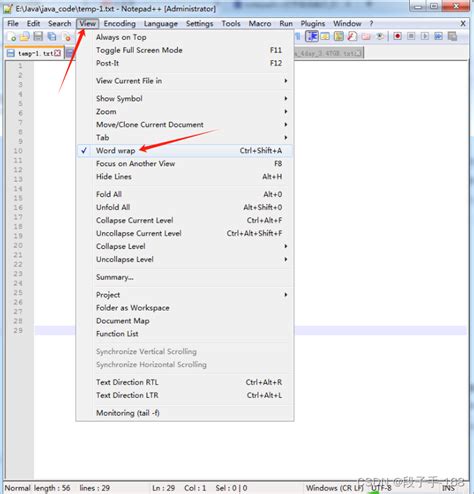 notepad 编辑器英文版，如何打开自动换行 notepad 自动换行 csdn博客