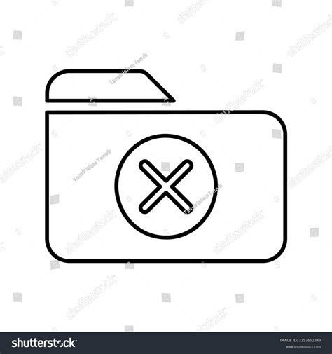 Remove Folder Icon Line Style Stock Vector Royalty Free Shutterstock