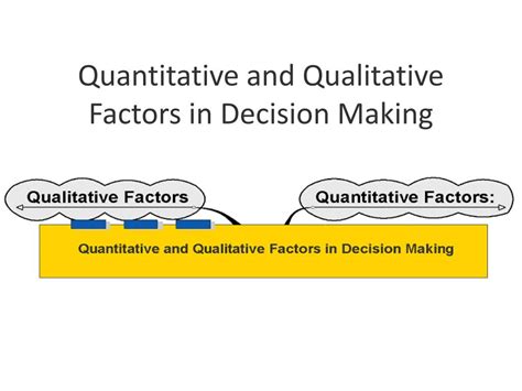 Ppt Quantitative And Qualitative Factors In Decision Making