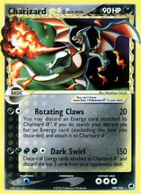 Charizard ★ δ Dex For Pokémon Tcg Dark Charizard Pokemon Card M