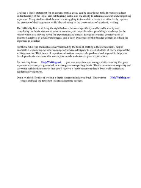 Argumentative Essay Thesis Statement Generator Pdf Essays Thesis