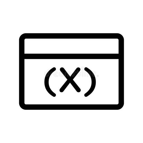 Variable Symbol Icon Linear Logo Mark In Black And White Stock
