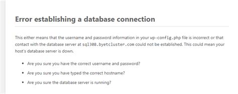Error Establishing A Database Connection Wp Admin Hosting Support InfinityFree Forum