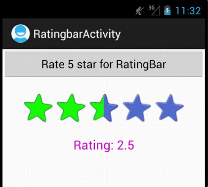 How To Create Custom RatingBar In Android Develop Mobile Application