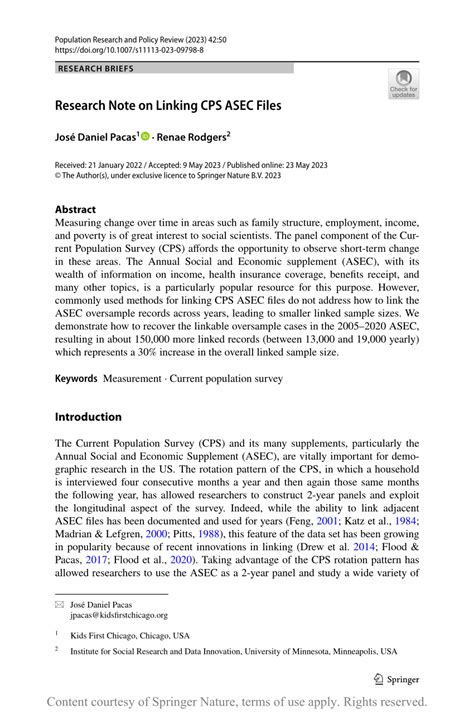 research note on linking cps asec files