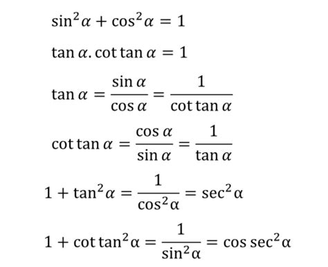 Trigonometry Formulas Stemathics