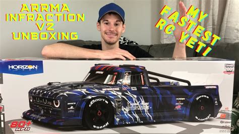 Arrma Infraction V2 UNBOXING VIDEO The FASTEST RC Ive EVER OWNED 80 MPH SPEED Truck