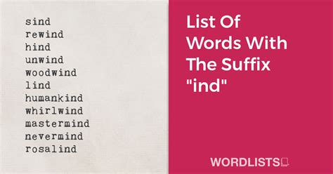 List Of Words With The Suffix Ist