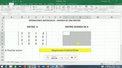 cómo calcular la matriz inversa en excel con ejemplos inversión y