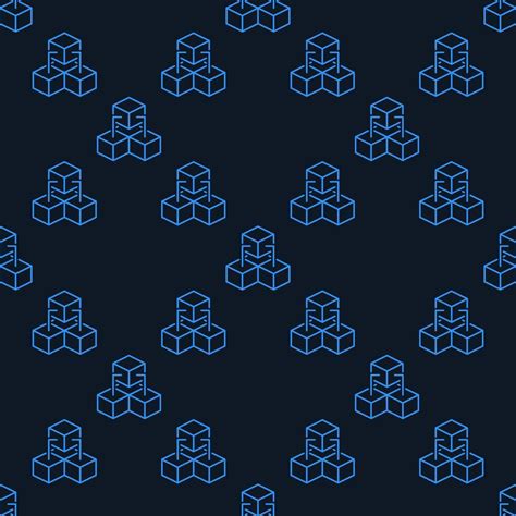 Three Connected Blocks Blockchain Linear Seamless Pattern 56488263