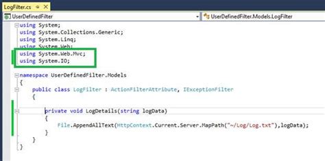 Create User Defined Filters In Aspnet Mvc 5 In Step By Step Process