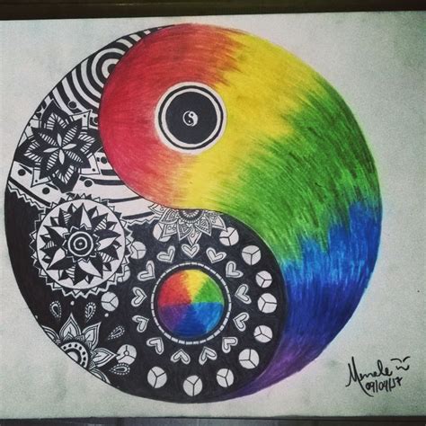 Rainbow Yin Yang Illustration