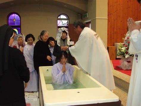 본당소식 화북본당 침례浸禮 세례성사 거행