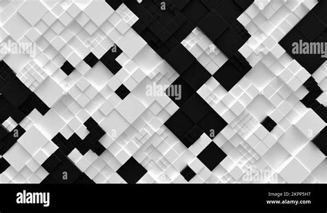Abstract Motion Background From Random Moving Cubes Seamless Loop