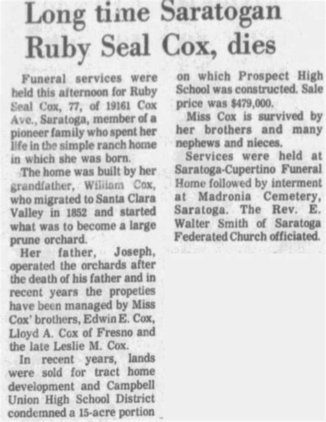 Ruby Seale Cox 1894 1972 Mémorial Find A Grave