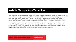 Using Variable Message Board For As Safety Devices PPT