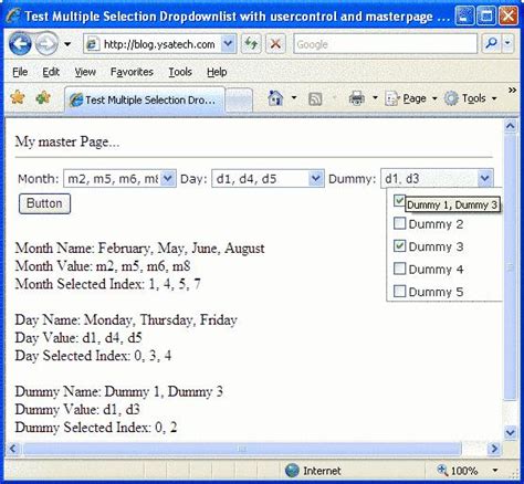asp multiple selection dropdownlist with ajax hovermenuextender