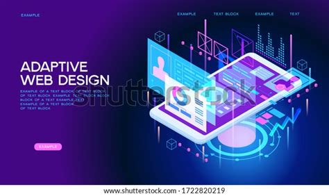 adaptive interface design developers use software stock vector royalty
