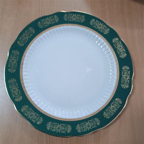 Блюдо кругле 300 мм рвк полісянка коростенський фарфор відведення золотом ручна робота — ціна