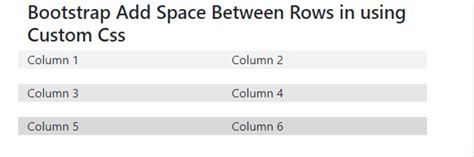 Bootstrap Add Space Between Rows Margin