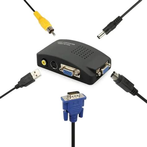 RCA AND S VIDEO TO VGA TV PC Converter