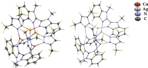 Figure 1 From Tetranuclear Copper I And Silver I Pyrazolate Adducts