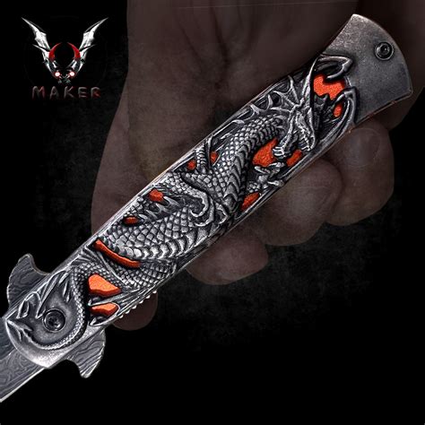 Dragon Print Knife