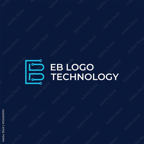 EB Tech Logo Vector With Initials Modern Simple Designs Stock Vector Adobe Stock