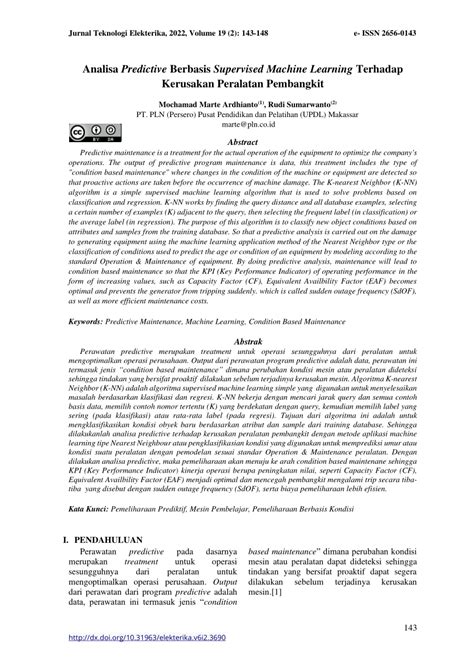 pdf analisa predictive berbasis supervised machine learning terhadap