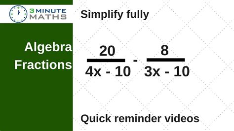 Fully Simplify The Algebra Fraction Gcse Maths Grade 6 Higher Paper Youtube