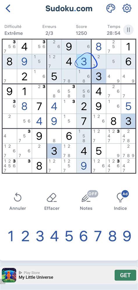 the clue was to put a 3 here but i don t understand why it cannot be a