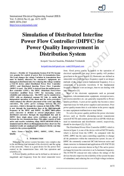 pdf simulation of distributed interline power flow controller dipfc