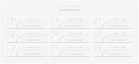 벡터 우아한 심플한 세련된 스타일 인포그래픽 디자인 Ui 템플릿 9 번호 레이블 및 아이콘 0명에 대한 스톡 벡터 아트 및 기타 이미지 0명 개념 개념과 주제