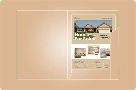 Light Brown Minimalist House Promotion • 005 Print Templates Ft Light