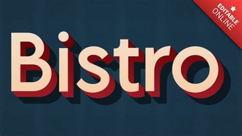 Bistro Retro Text Effect Generator Bistro Retro Text Effect Generator