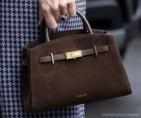 Kate Middletons Demellier Small Hudson In Mocha Brown Suede
