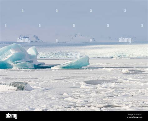 Glacial Lagoon Jokulsarlon At Breidamerkurjokullin National Park